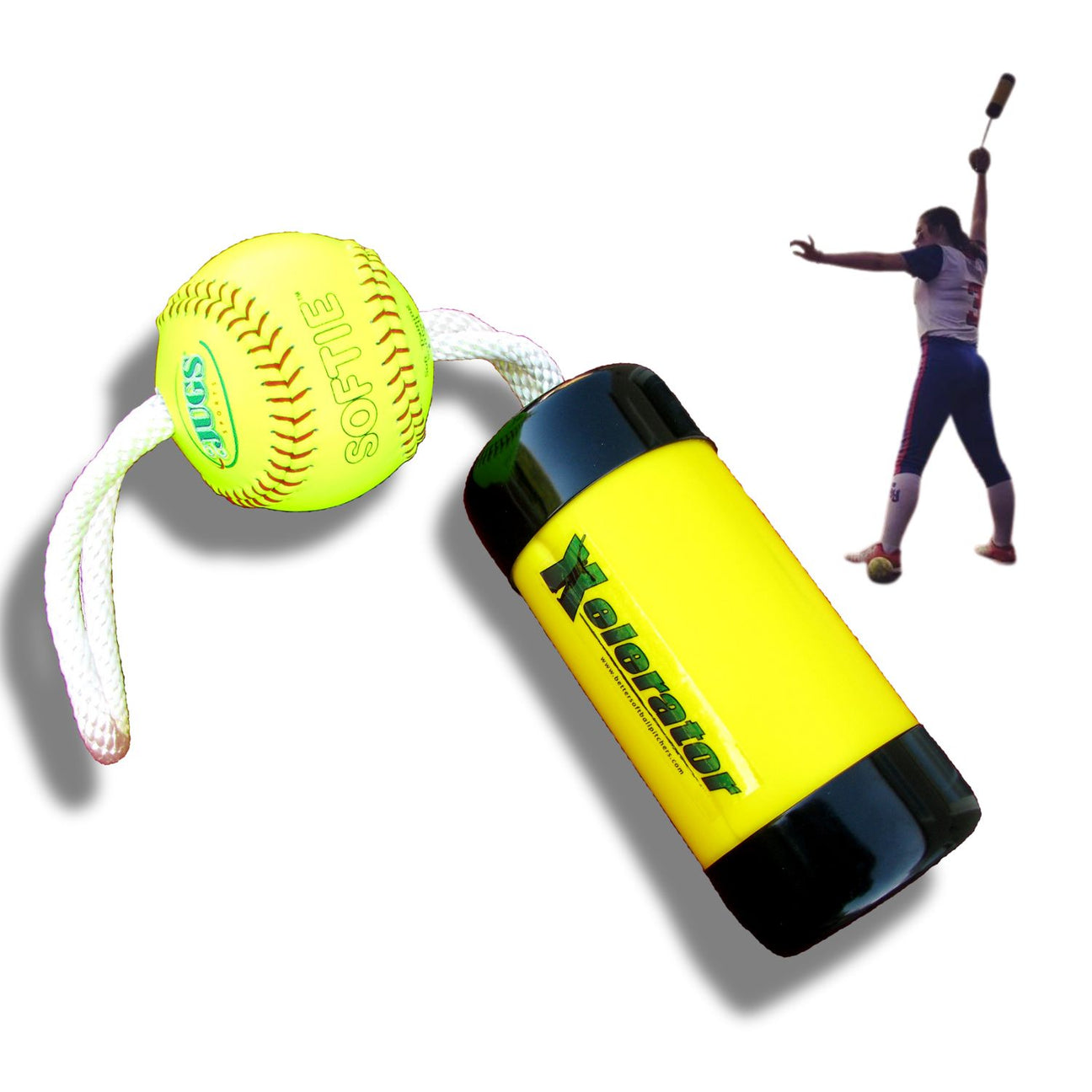 The Xelerator Fastpitch Softball Pitching Trainer